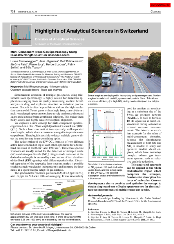 (PDF) Multi-Component Trace Gas Spectroscopy Using Dual-Wavelength ...
