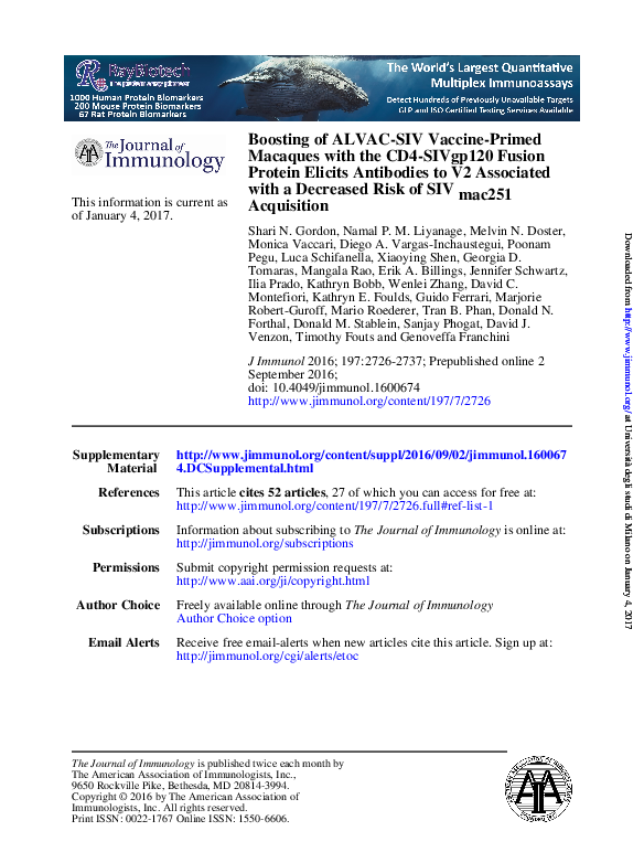 (PDF) Boosting of ALVAC-SIV Vaccine-Primed Macaques with the CD4 ...