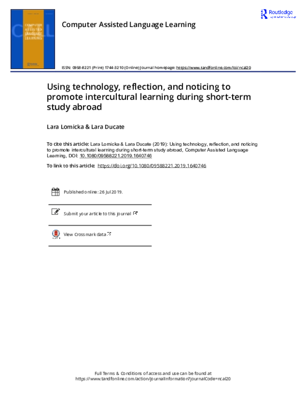 (PDF) Using technology, reflection, and noticing to promote ...
