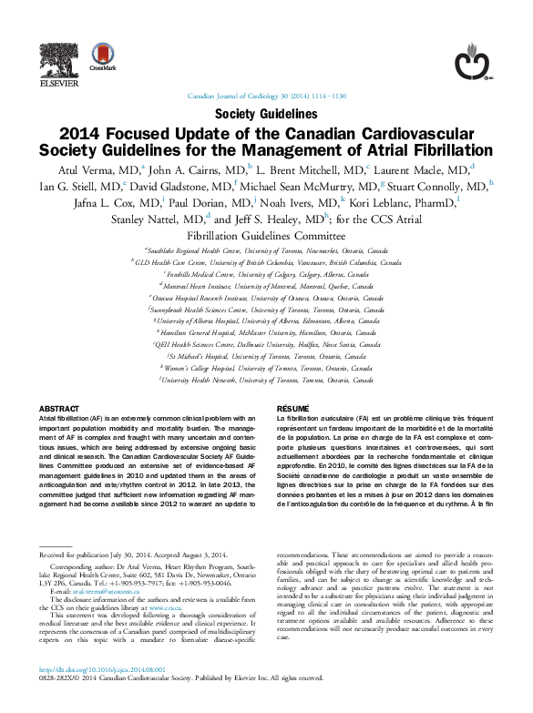 (PDF) 2014 Focused Update of the Canadian Cardiovascular Society ...