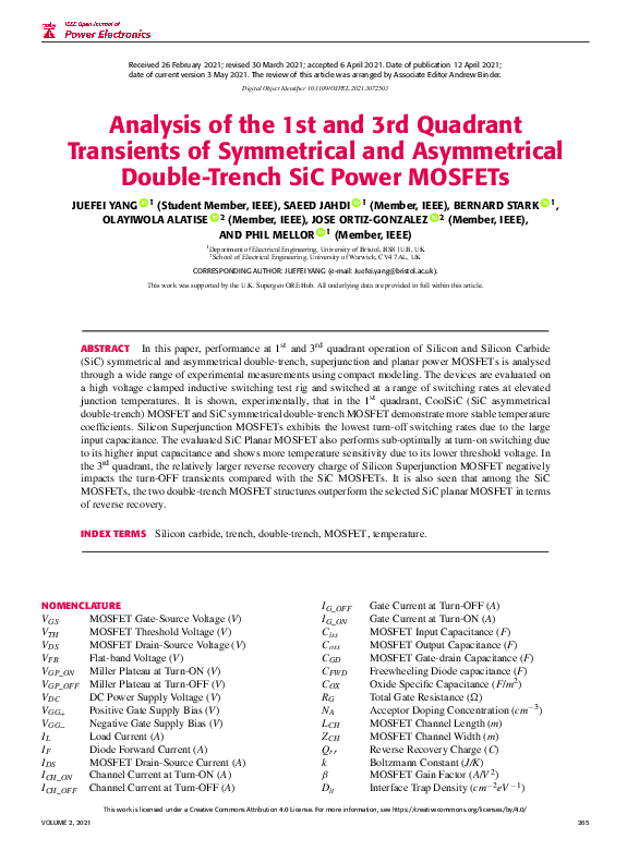 Pdf Analysis Of The 1st And 3rd Quadrant Transients Of Symmetrical
