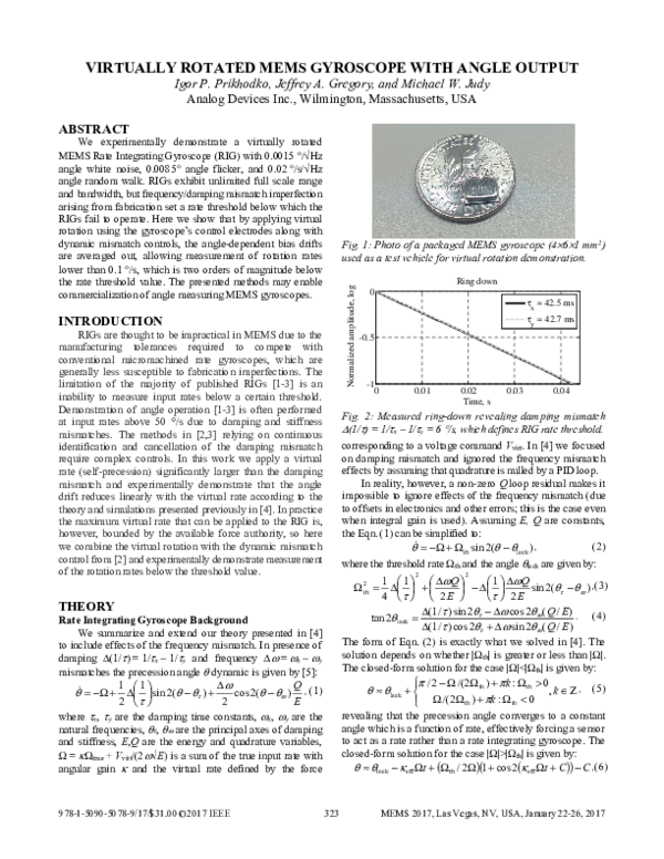 (PDF) Virtually rotated MEMS gyroscope with angle output | Michael Judy - Academia.edu