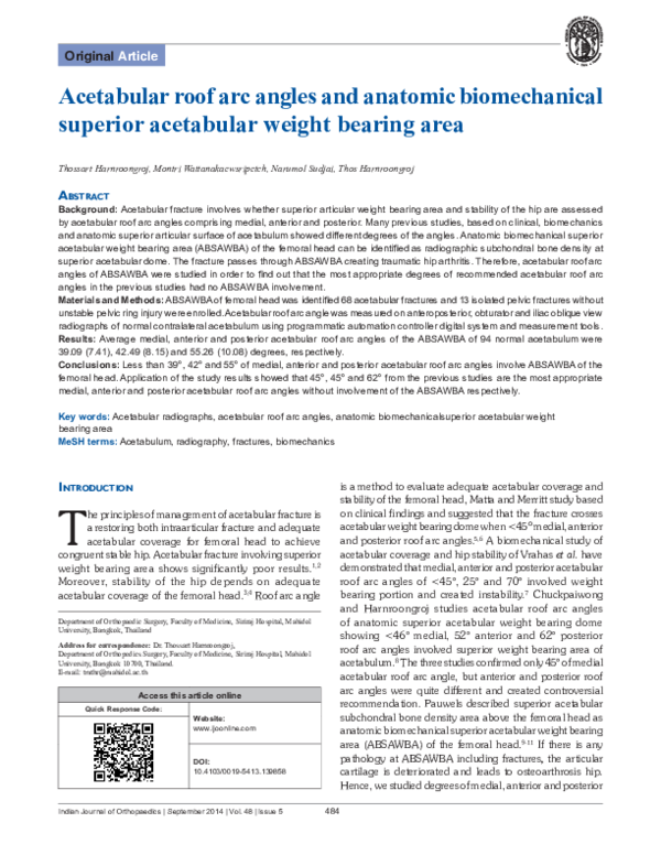 (PDF) Acetabular roof arc angles and anatomic biomechanical superior ...