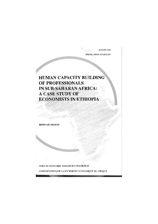 (PDF) Human capacity building of professionals in Sub-Saharan Africa: a ...