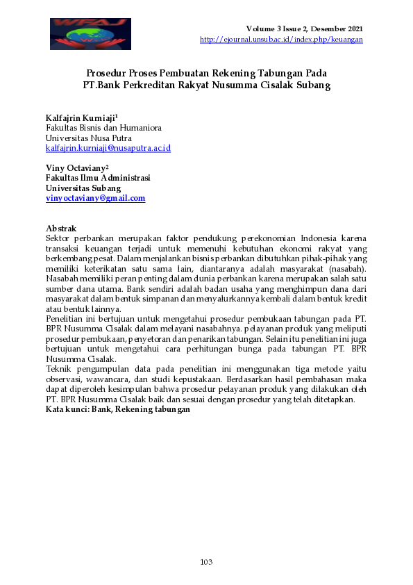 (PDF) Prosedur Proses Pembuatan Rekening Tabungan Pada PT.Bank ...