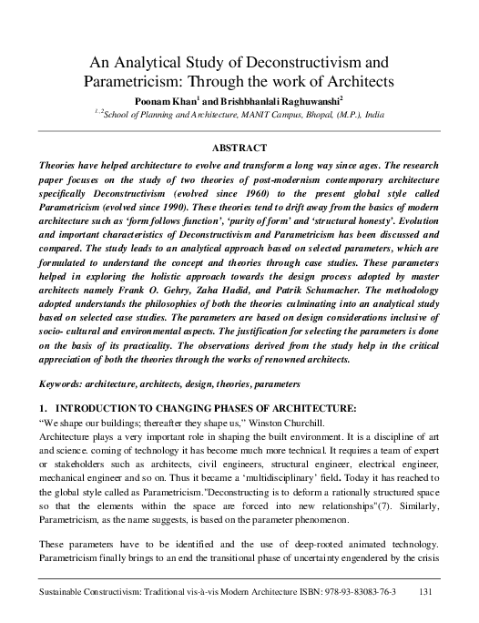 (PDF) Sustainable Constructivism: Traditional vis-à-vis Modern ...