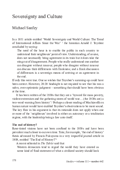 (PDF) Sovereignty and Culture