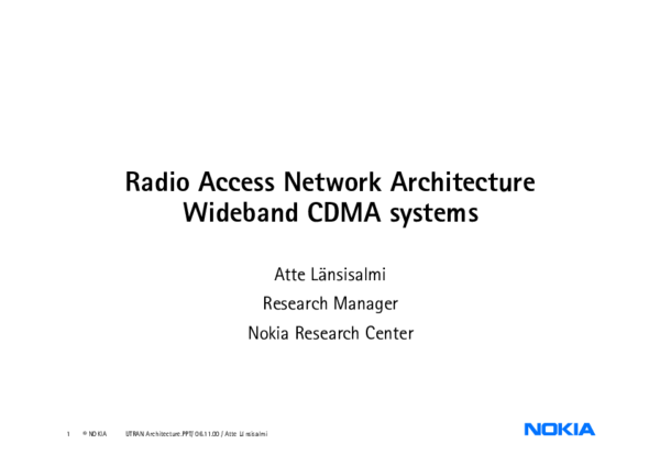 (PDF) Access Network Target Architecture