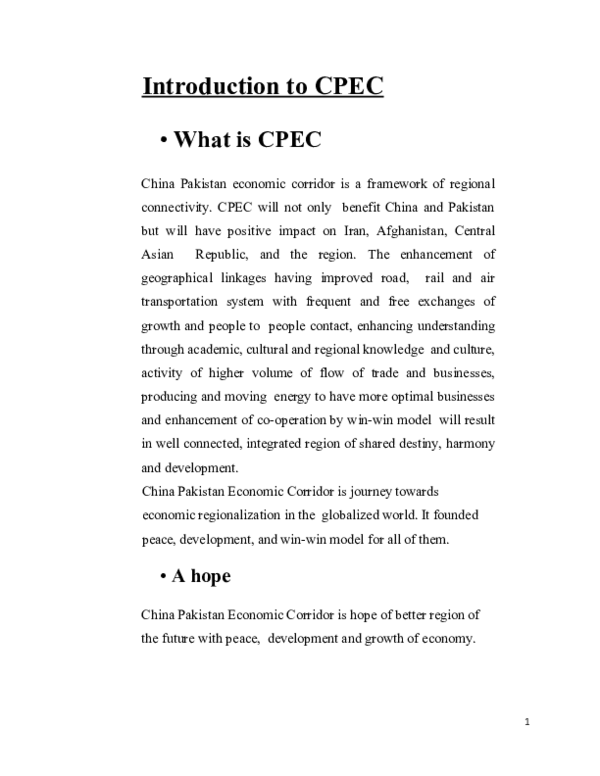 (DOC) Introduction to CPEC