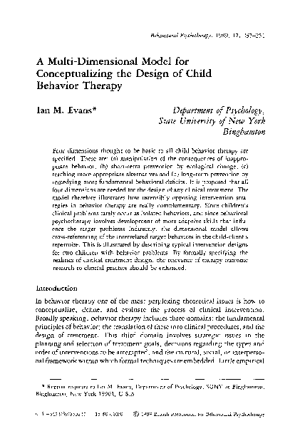 (PDF) A Multi-Dimensional Model for Conceptualizing the Design of Child ...