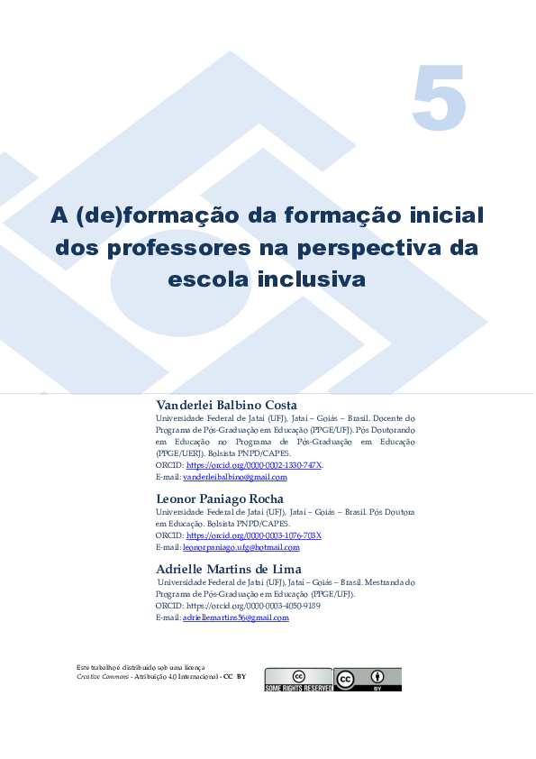 (PDF) A (de)formação da formação inicial dos professores na perspectiva ...