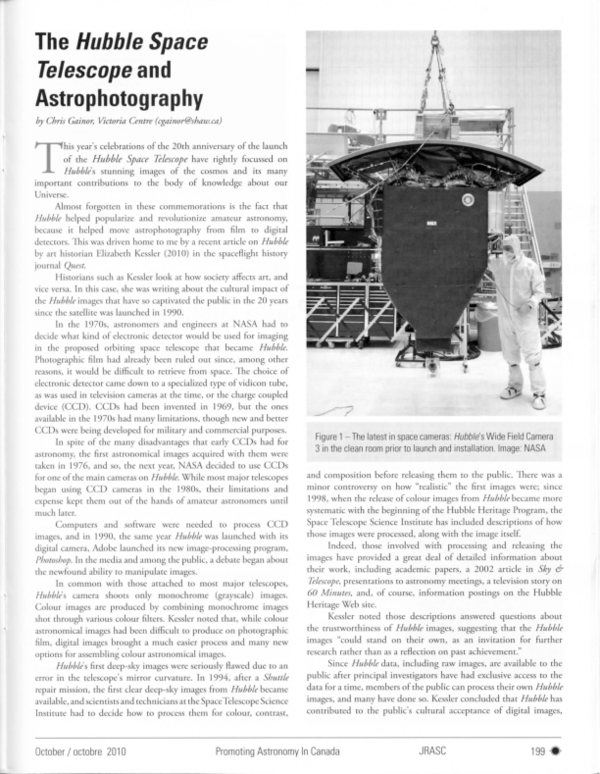(PDF) The Hubble Space Telescope and Astrophotography