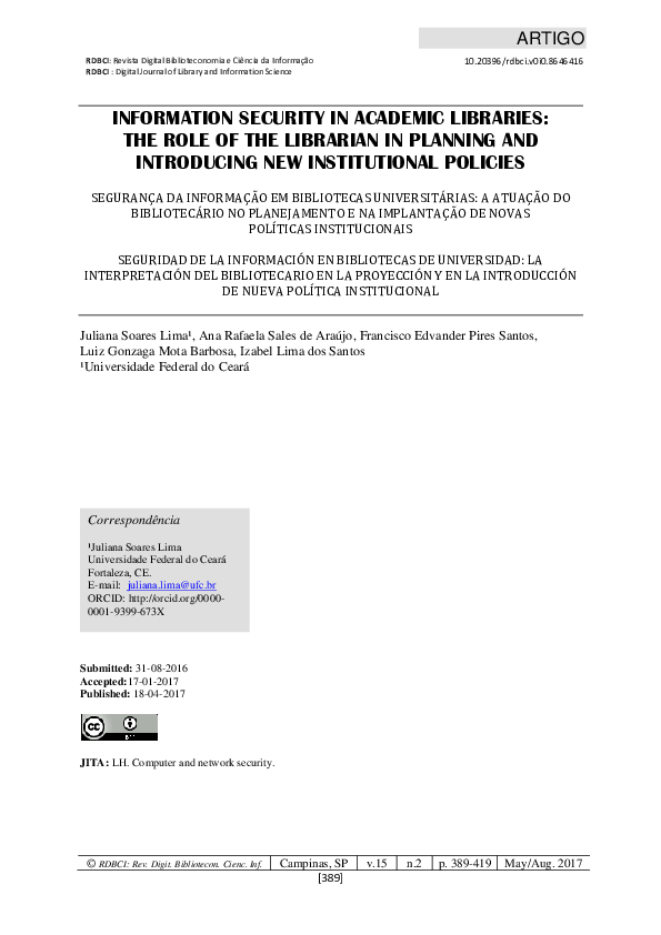 (PDF) Information security in academic libraries: the role of the ...