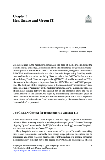 (PDF) Healthcare and Green IT