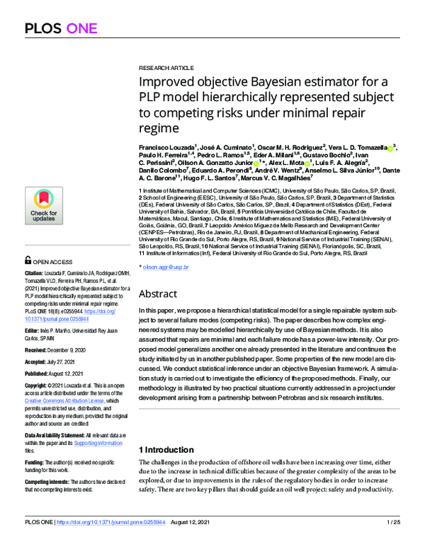 Pdf Improved Objective Bayesian Estimator For A Plp Model Hierarchically Represented Subject