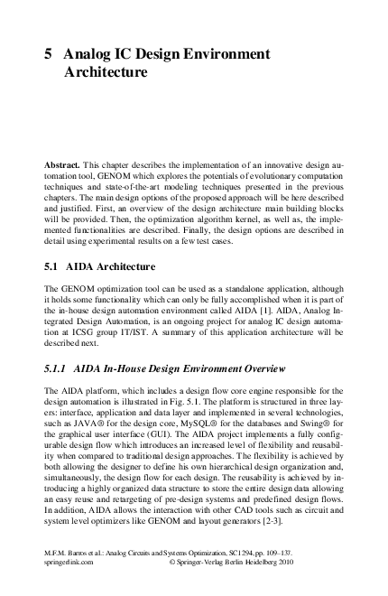 Pdf Analog Ic Design Environment Architecture 2396