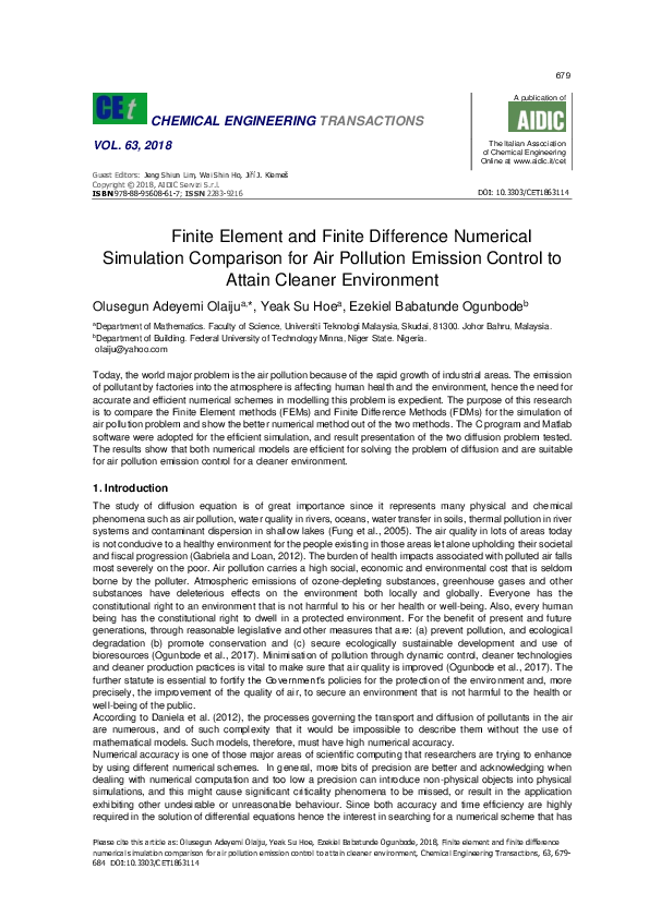 Pdf Finite Element And Finite Difference Numerical Simulation