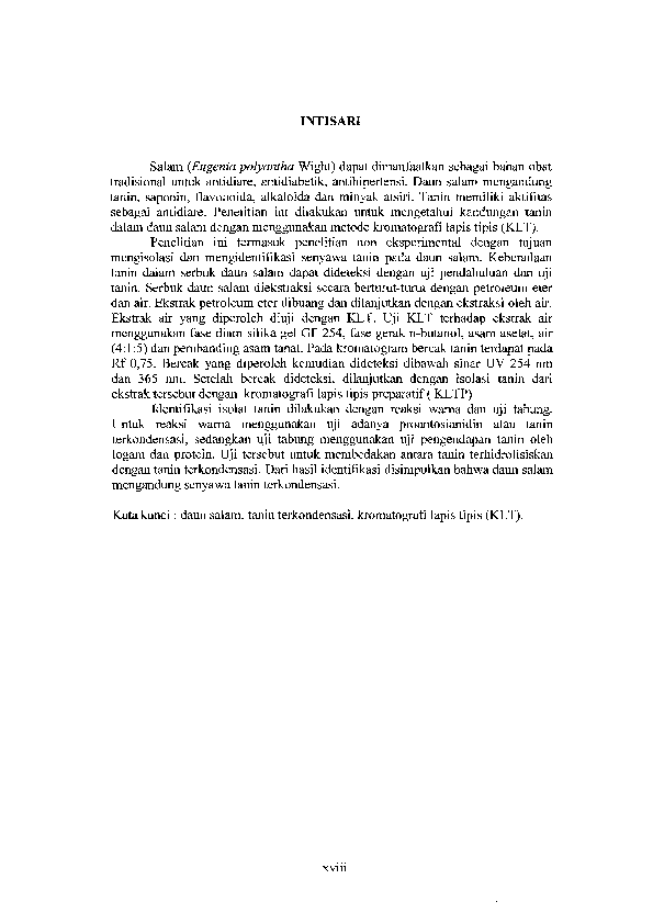 (PDF) Isolasi dan identifikasi senyawa tanin daun Salam [Eugenia ...