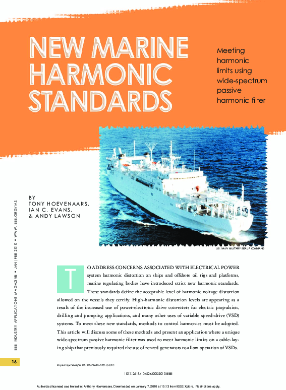 (PDF) New marine harmonic standards