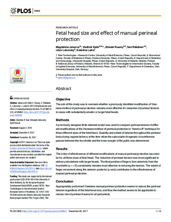 (PDF) Fetal head size and effect of manual perineal protection