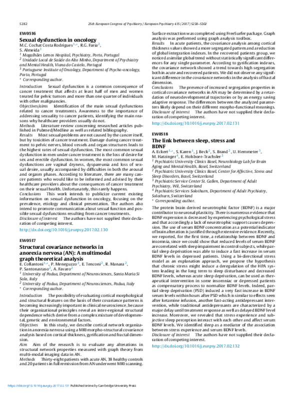 (PDF) Structural Covariance Networks in Anorexia Nervosa (AN): A ...