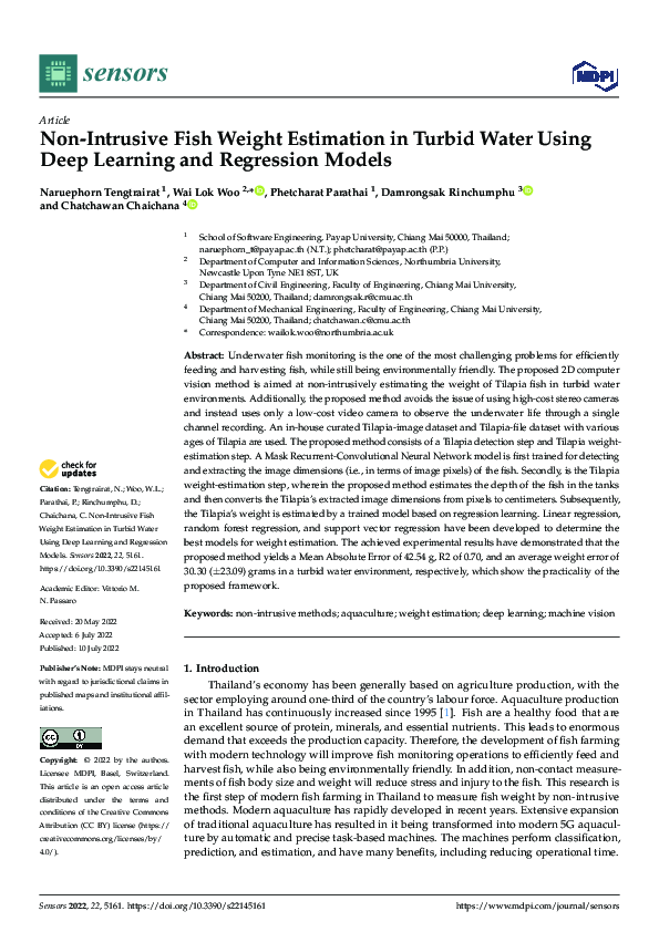 (PDF) Non-Intrusive Fish Weight Estimation in Turbid Water Using Deep ...