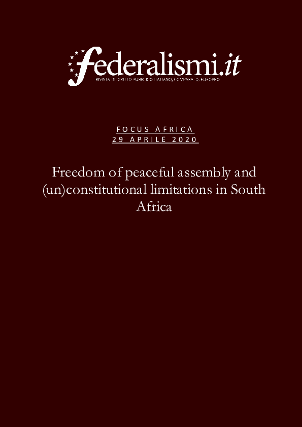 (PDF) Freedom of peaceful assembly and (un)constitutional limitations ...