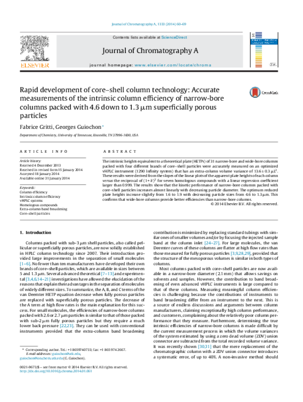 (PDF) Rapid development of core–shell column technology: Accurate ...