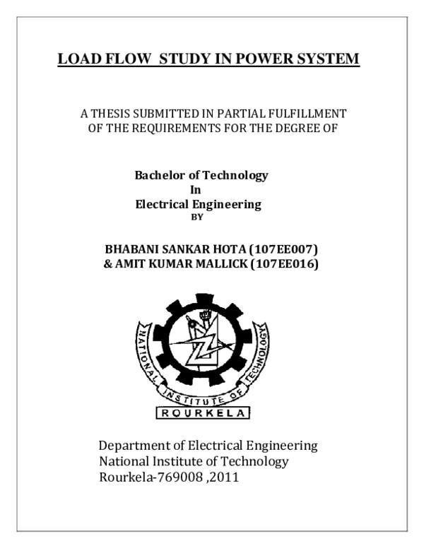 (PDF) Load flow study in power system