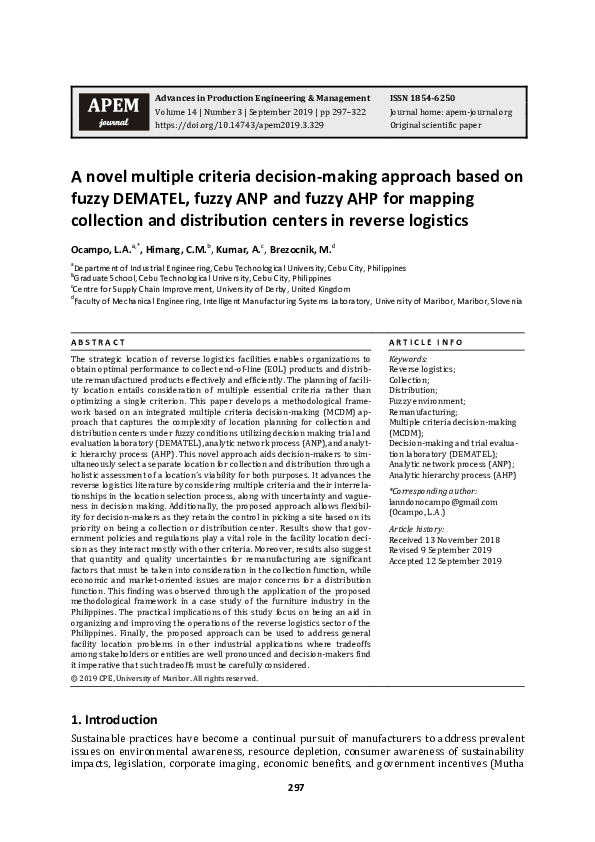 (PDF) A novel multiple criteria decision-making approach based on fuzzy DEMATEL, fuzzy ANP and ...