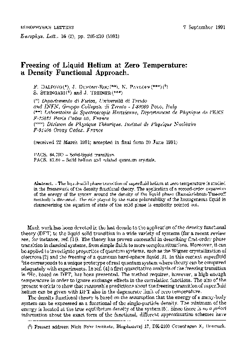 (PDF) Freezing of Liquid Helium at Zero Temperature: A Density ...