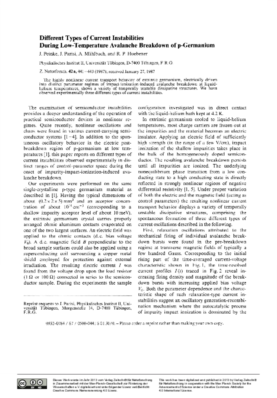 (PDF) Different Types of Current Instabilities During Low-Temperature ...