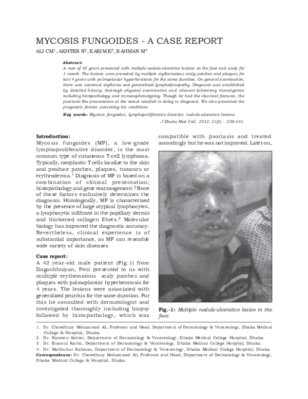 (PDF) Mycosis Fungoides - A Case Report