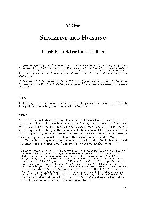 (PDF) SHACKLING AND HoiSTING | Joel Roth - Academia.edu