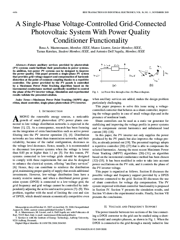 (PDF) A Single-Phase Voltage-Controlled Grid-Connected Photovoltaic System With Power Quality ...