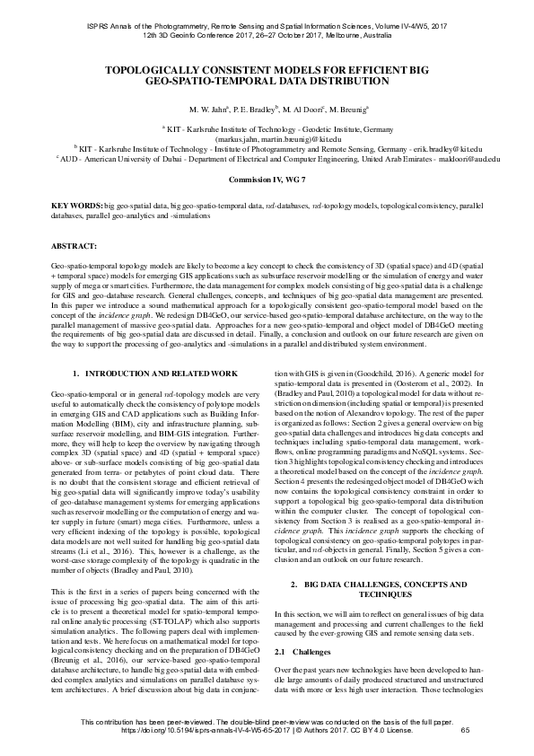 (PDF) Topologically Consistent Models for Efficient Big Geo-Spatio ...