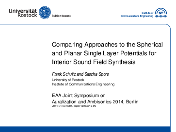 (PDF) Comparing Approaches to the Spherical and Planar Single Layer ...
