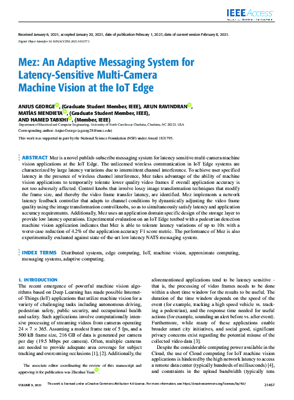(PDF) Mez: An Adaptive Messaging System for Latency-Sensitive Multi ...