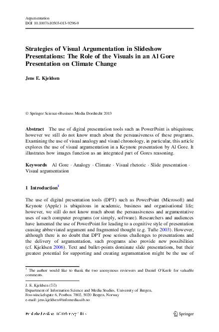 (PDF) Strategies of Visual Argumentation in Slideshow Presentations ...