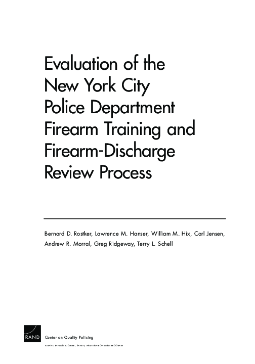 (PDF) Evaluation of the New York City Police Department Firearm ...