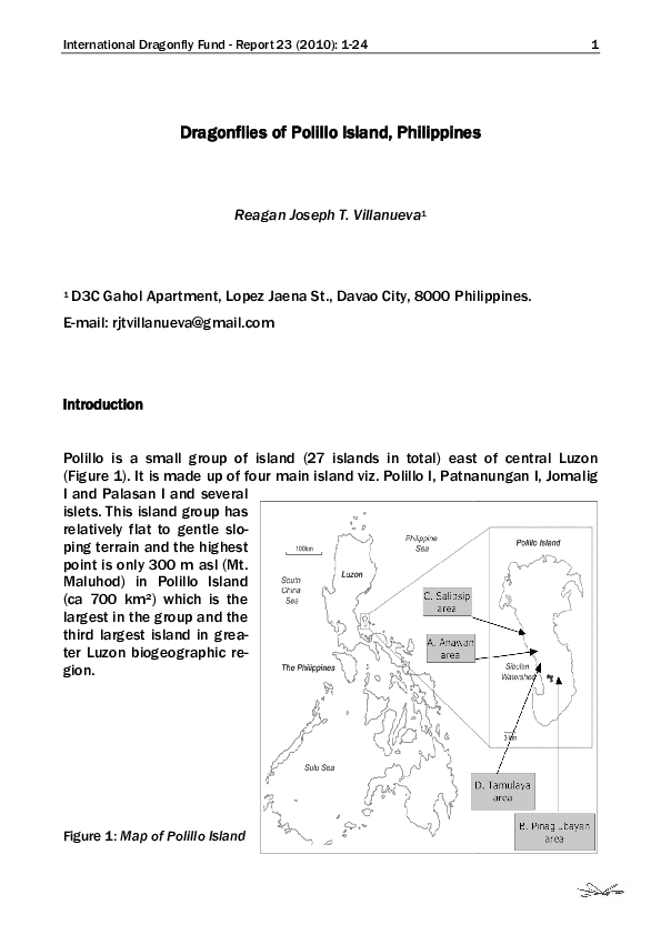 (PDF) Dragonflies of Polillo Island, Philippines