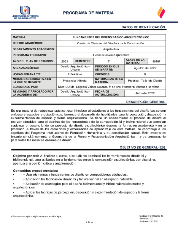 (PDF) PROGRAMA DE MATERIA