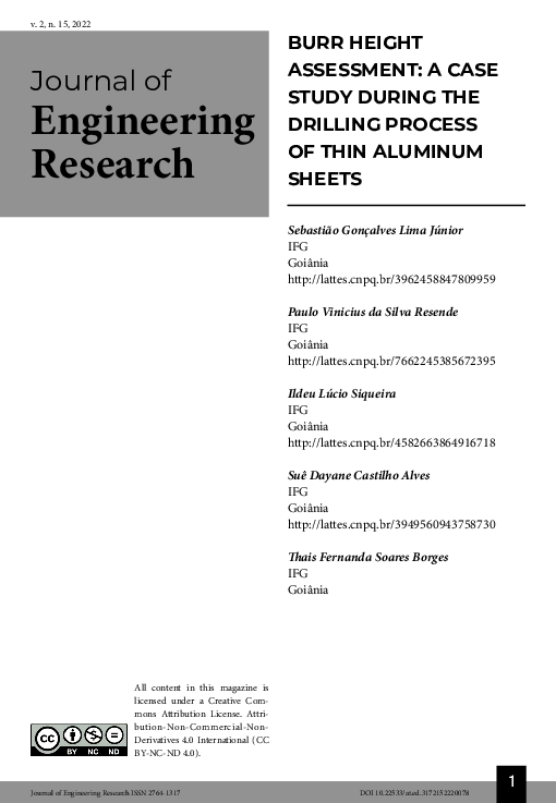 (PDF) Burr height assessment: a case study during the drilling process ...