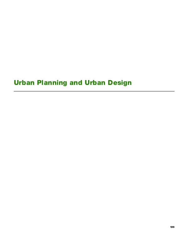 (PDF) Urban Planning and Urban Design