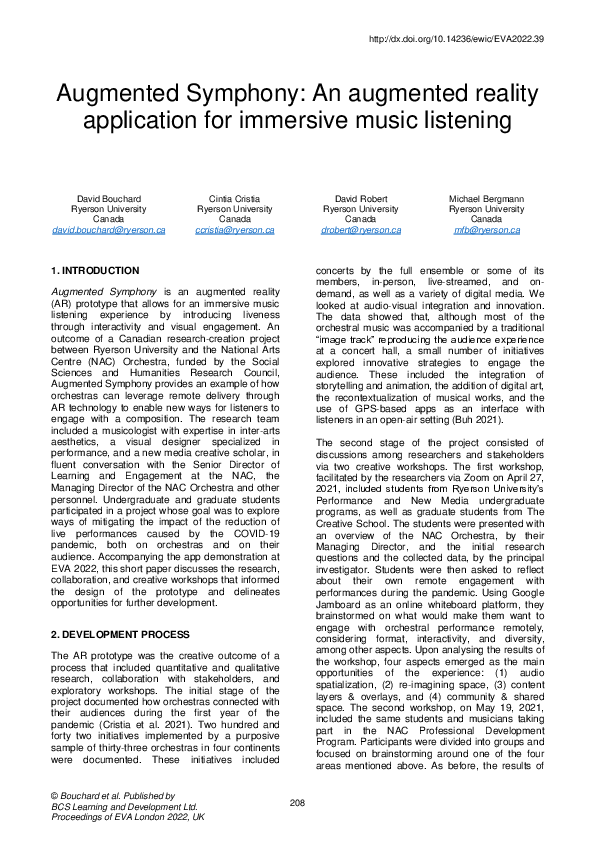 (PDF) Augmented Symphony: An augmented reality application for ...