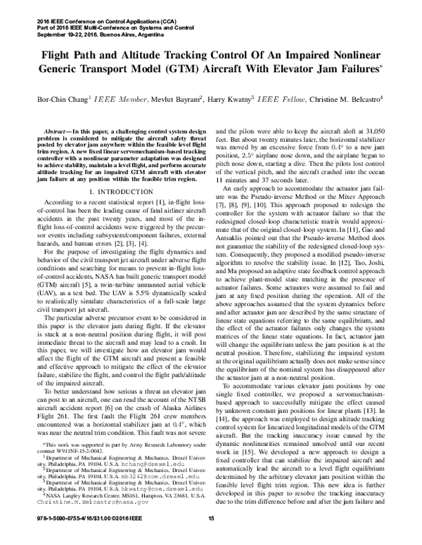 (PDF) Flight path and altitude tracking control of an impaired ...