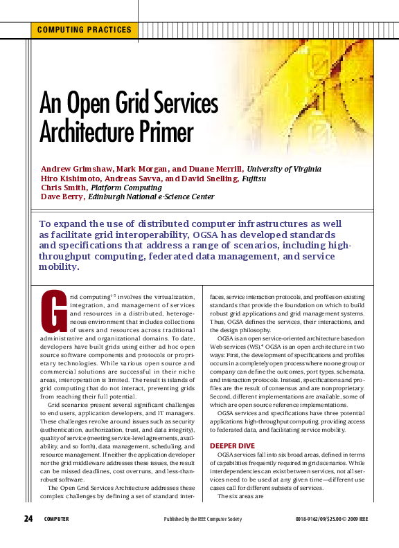 (PDF) An Open Grid Services Architecture Primer