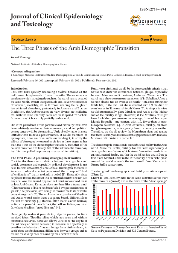 (PDF) The Three Phases of the Arab Demographic Transition