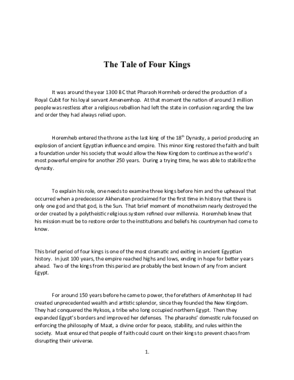 (DOC) The Tale of Four Kings