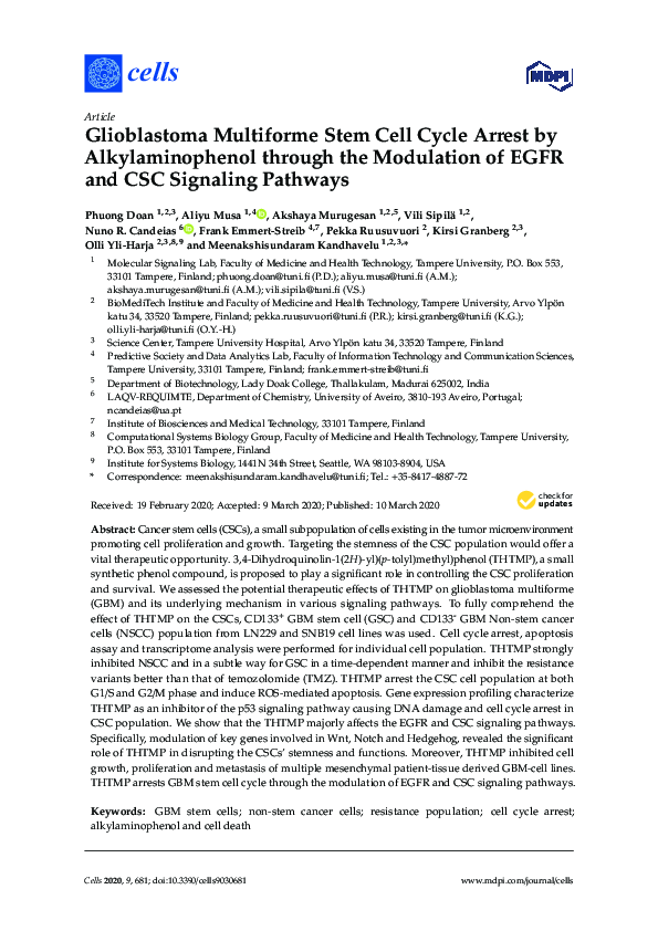 (PDF) Glioblastoma Multiforme Stem Cell Cycle Arrest by ...